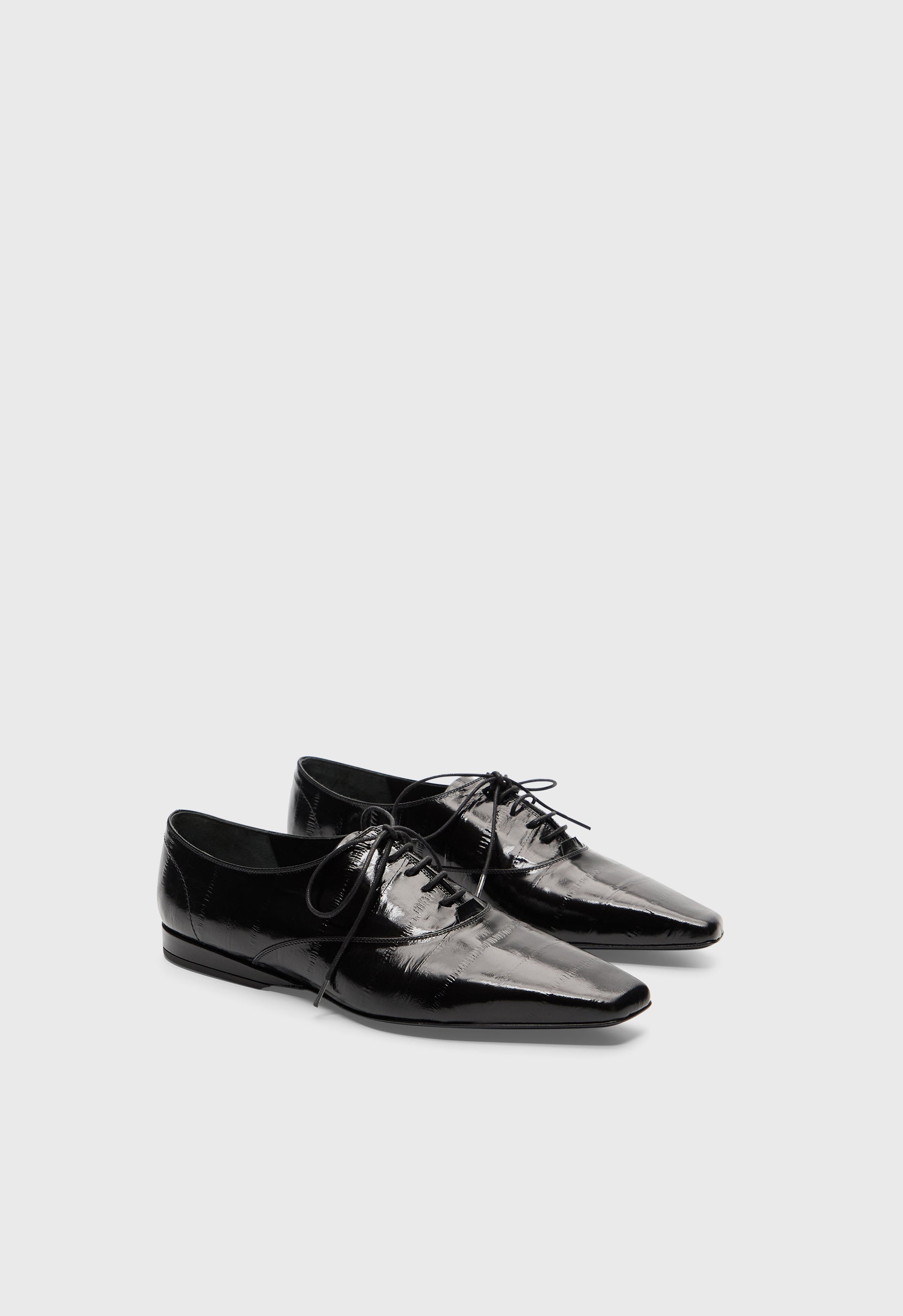 CONRAD Eel-effect leather derby shoes