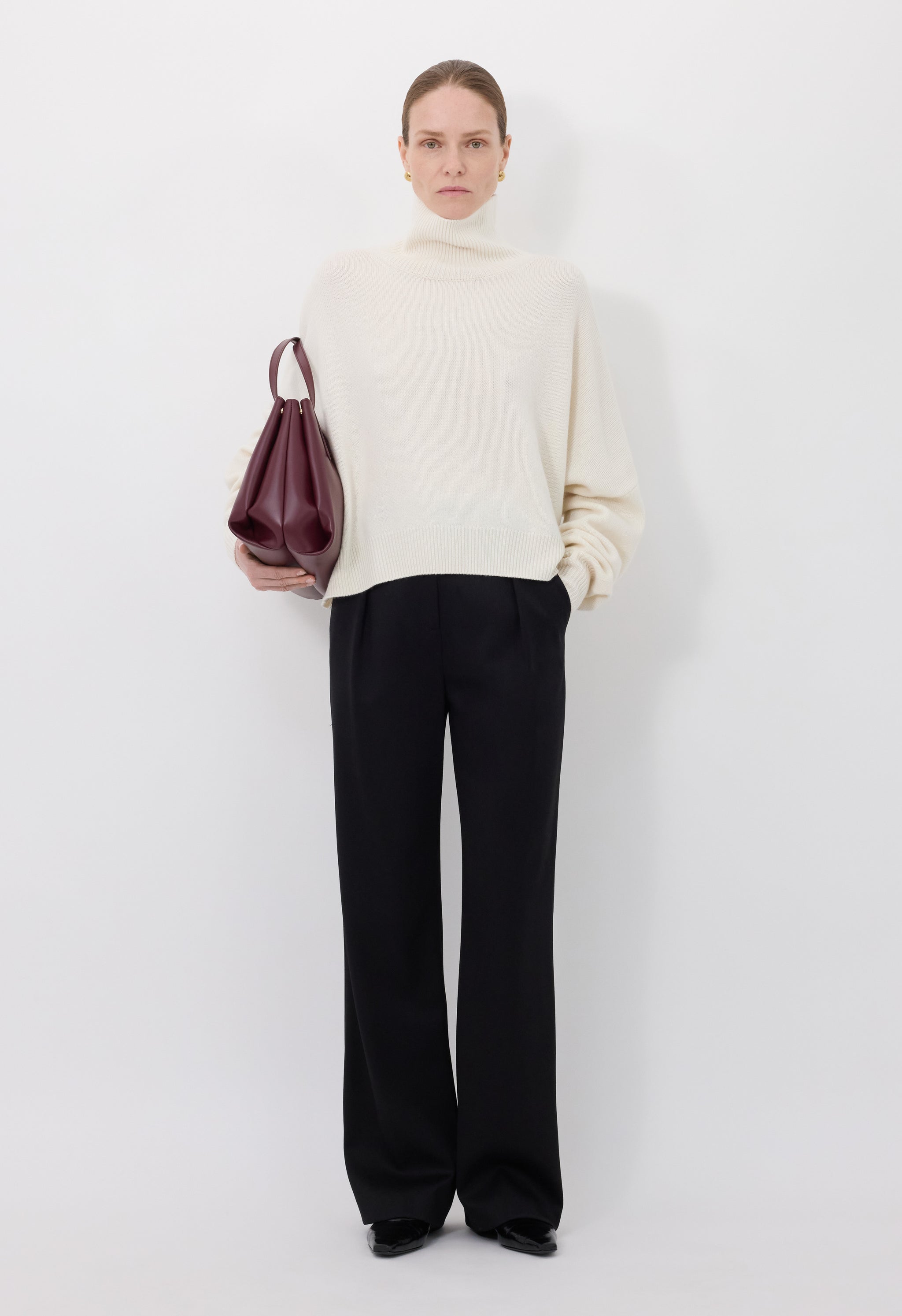 LUKE Stand collar wool sweater